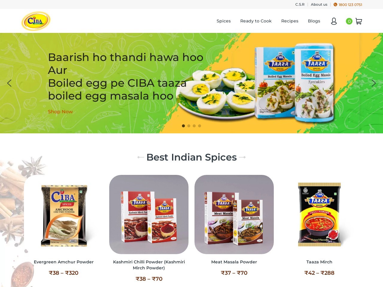 cibaspices.com - DTC Food | Best Brands Discovery Platform D2C