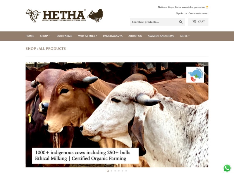 hetha.in - DTC .in, A2 Milk, Dairy, Ghee, Natural, Organic | Best ...